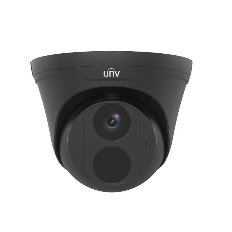 UNV 4MP Eyeball HD IR Fixed Network Security Camera 2.8mm Mic Black IPC3614SR3-ADF28KM-G-BK